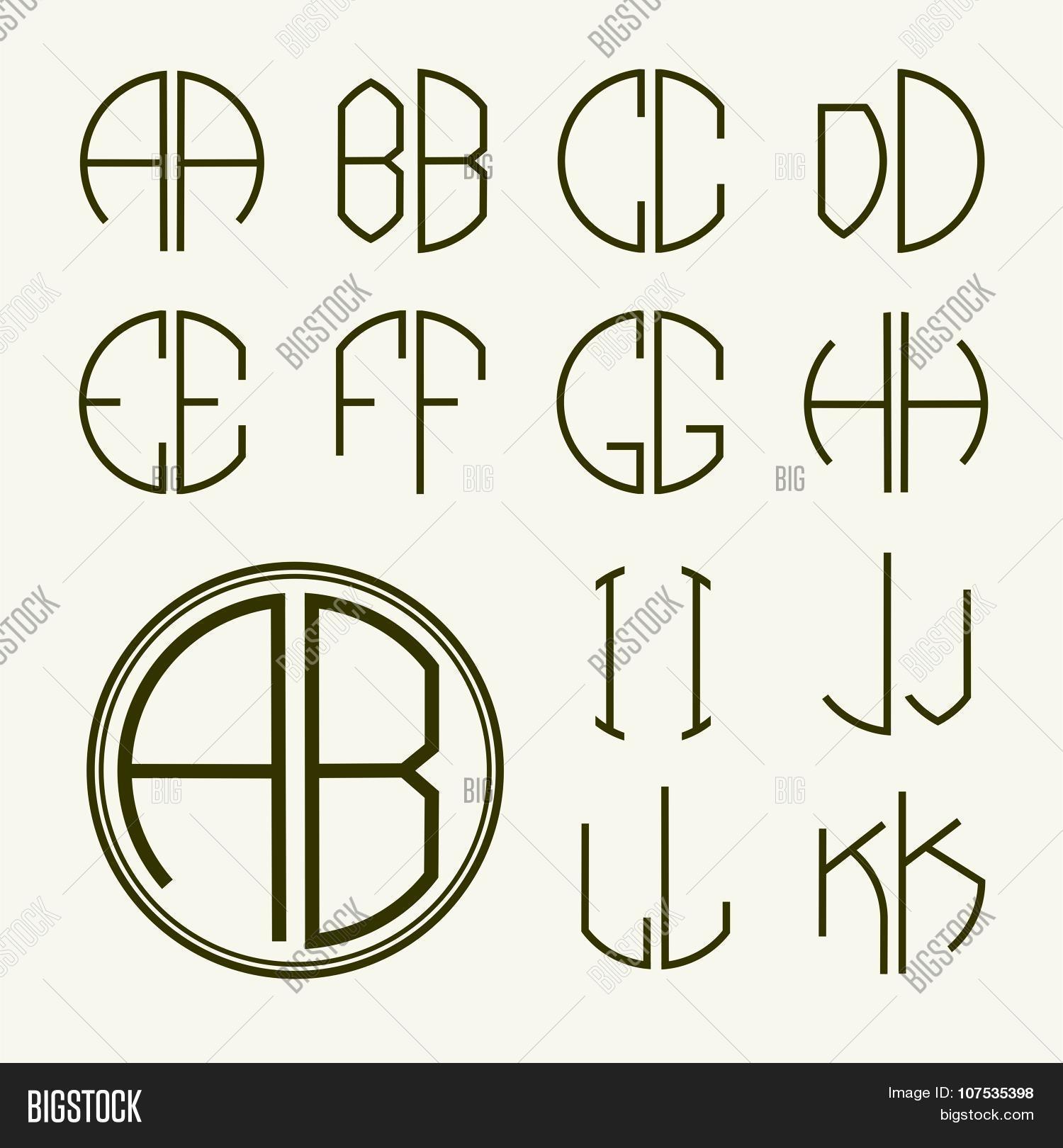 Set Template Letters Vector & Photo (Free Trial) | Bigstock