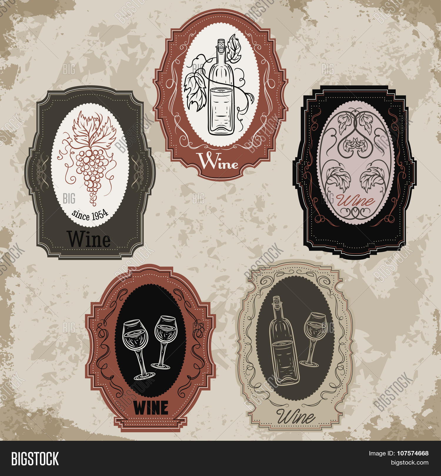Wine Labels Vector & Photo (Free Trial) | Bigstock