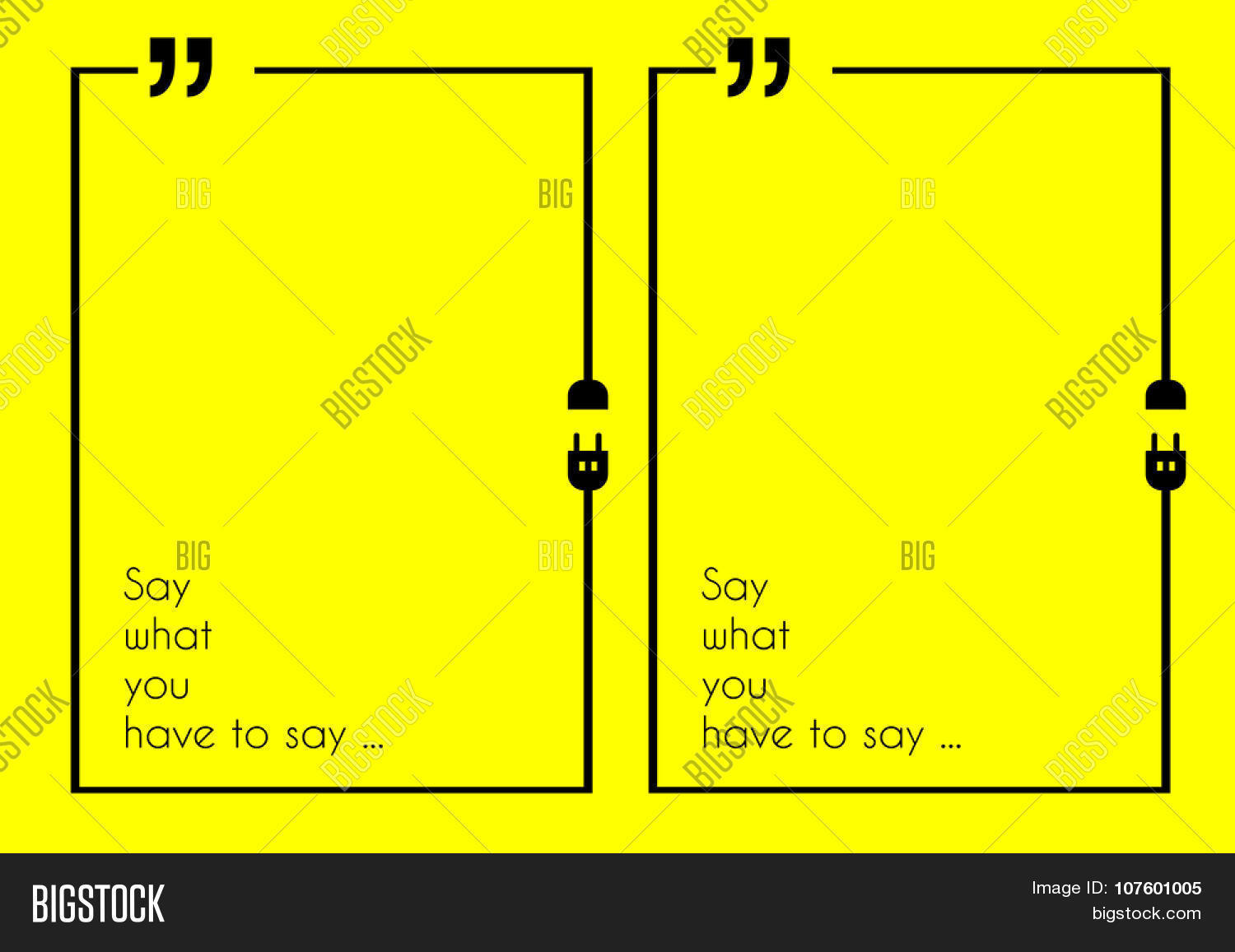Quotation Mark Frame Vector & Photo (Free Trial) | Bigstock