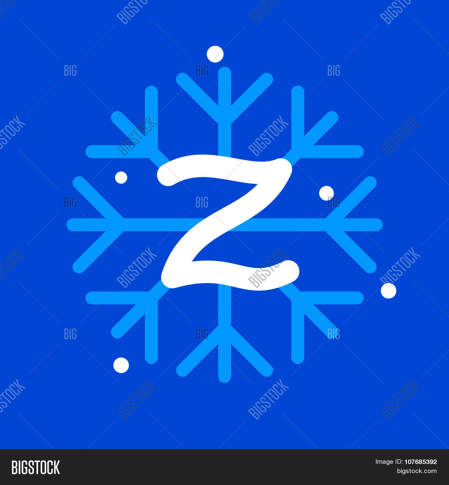 Z Letter Snowflake Vector & Photo (Free Trial) | Bigstock