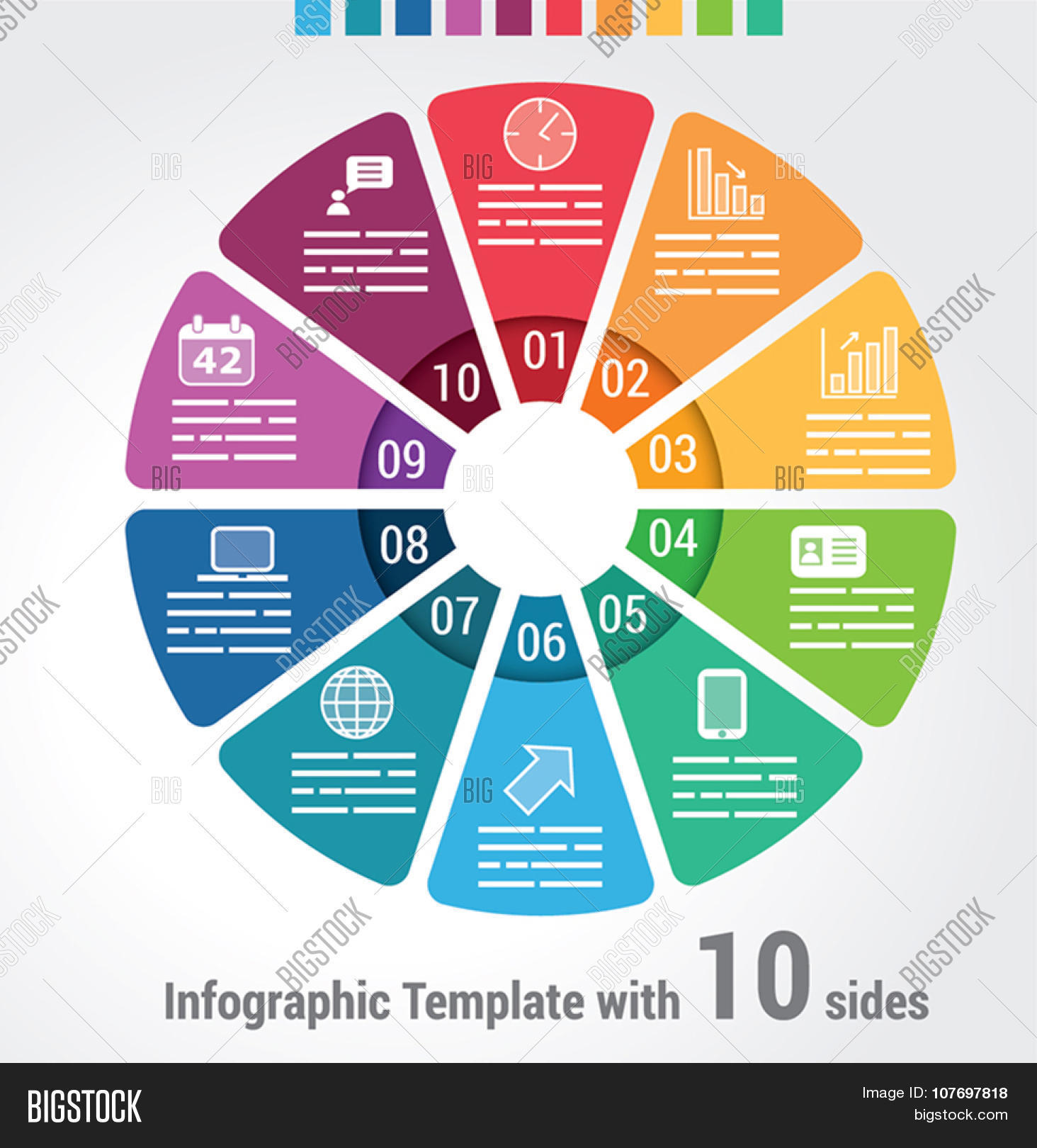 Ten Sides Infographic Vector & Photo (Free Trial) | Bigstock