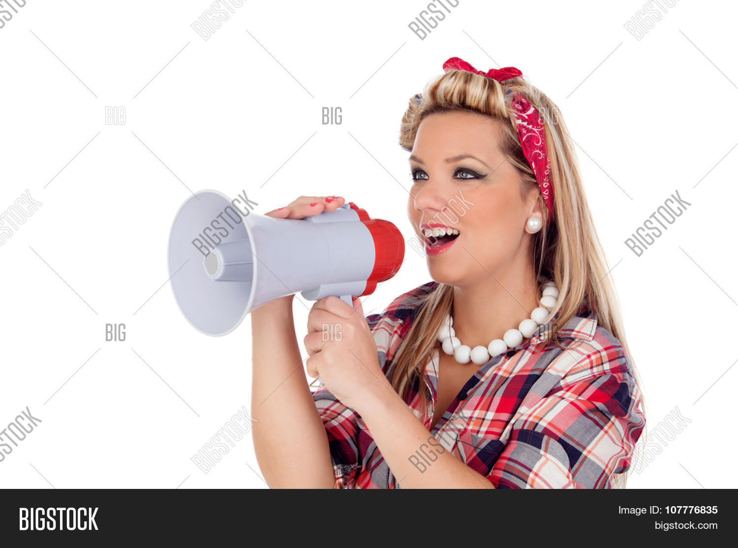 Cute Girl Shouting By Image & Photo (Free Trial) | Bigstock