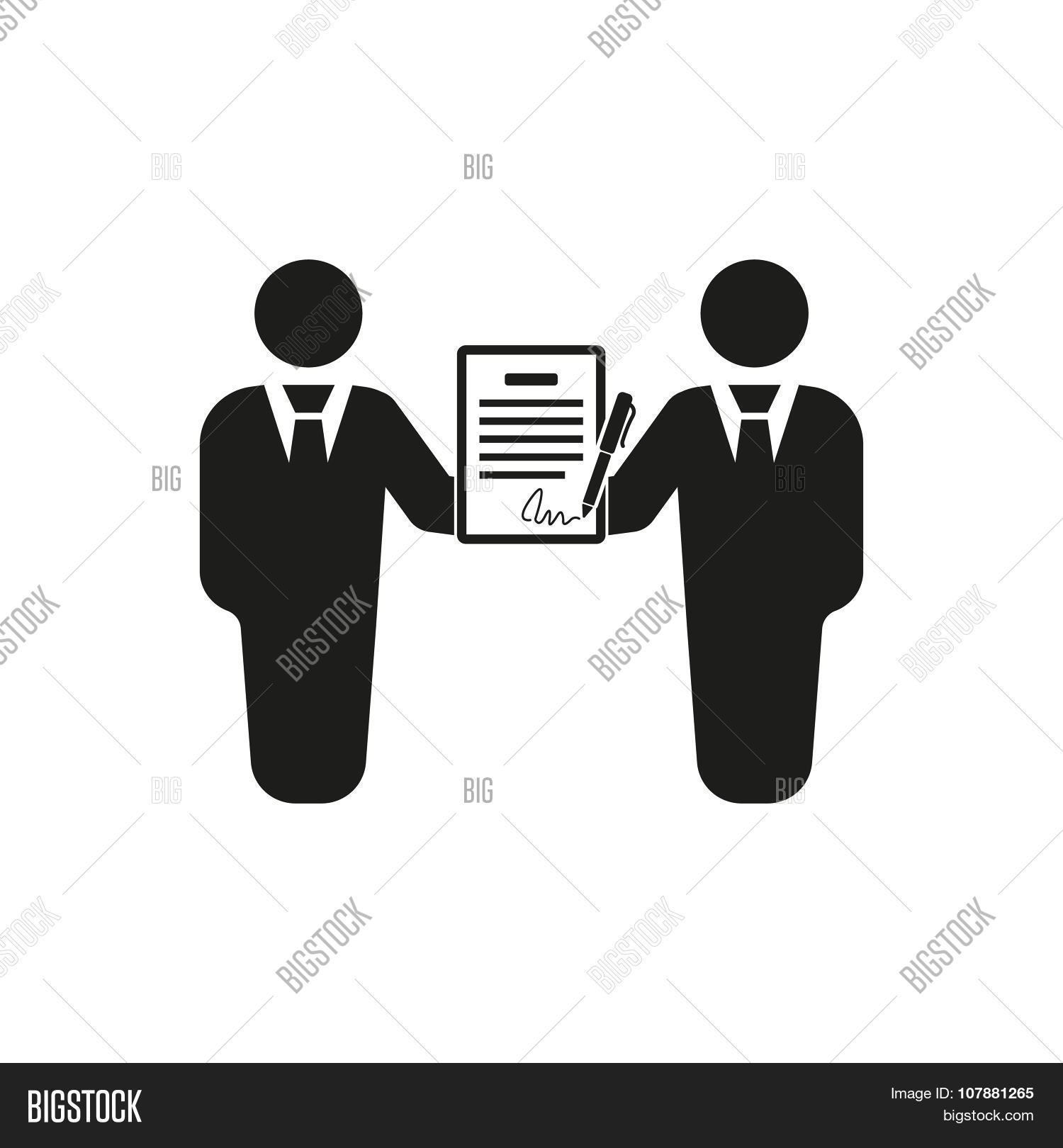 Contract Icon. Vector & Photo (Free Trial) | Bigstock