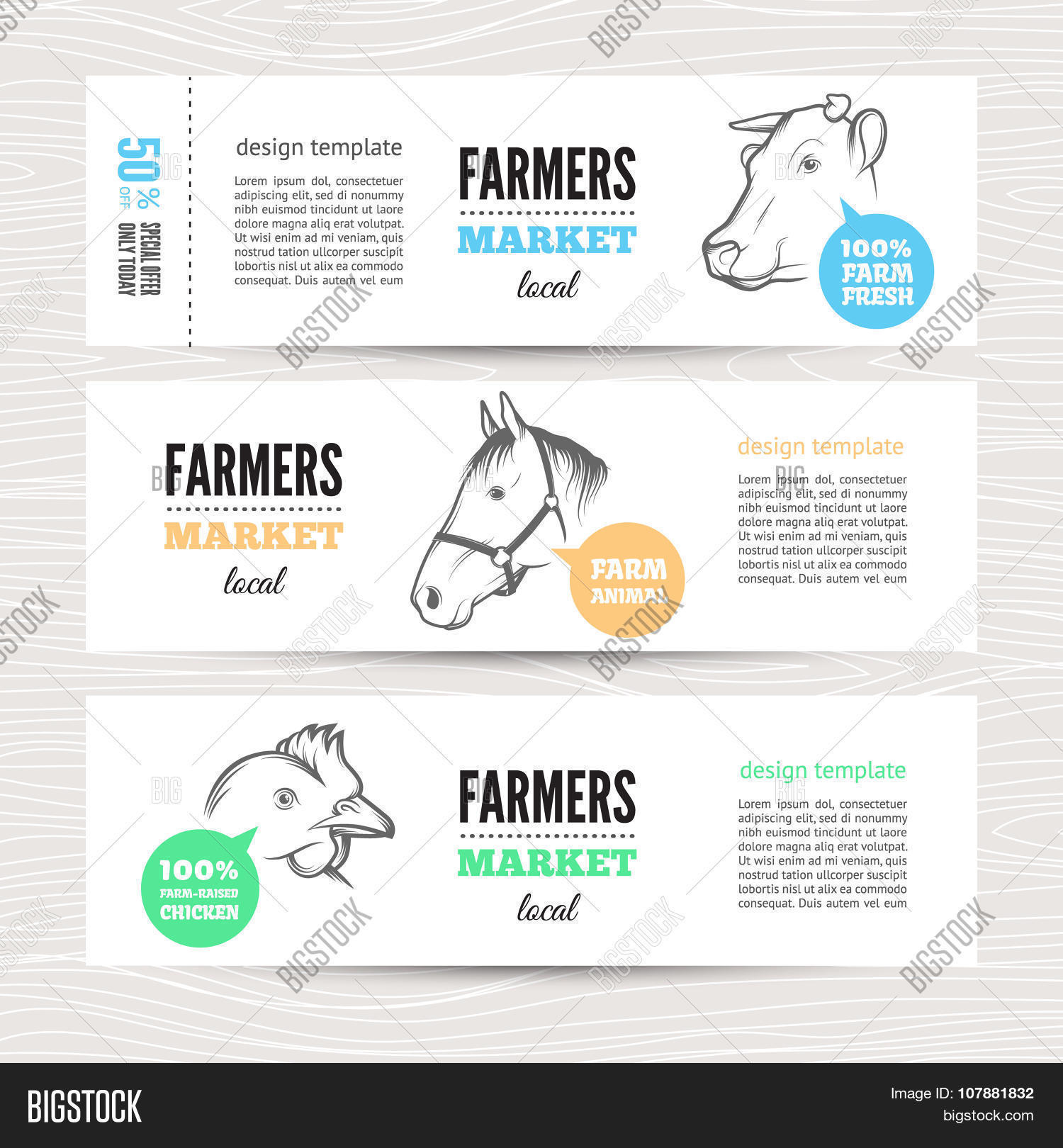 Farm Vector Banners Vector & Photo (Free Trial) | Bigstock