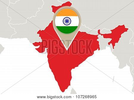 India On World Map Vector & Photo (Free Trial) | Bigstock