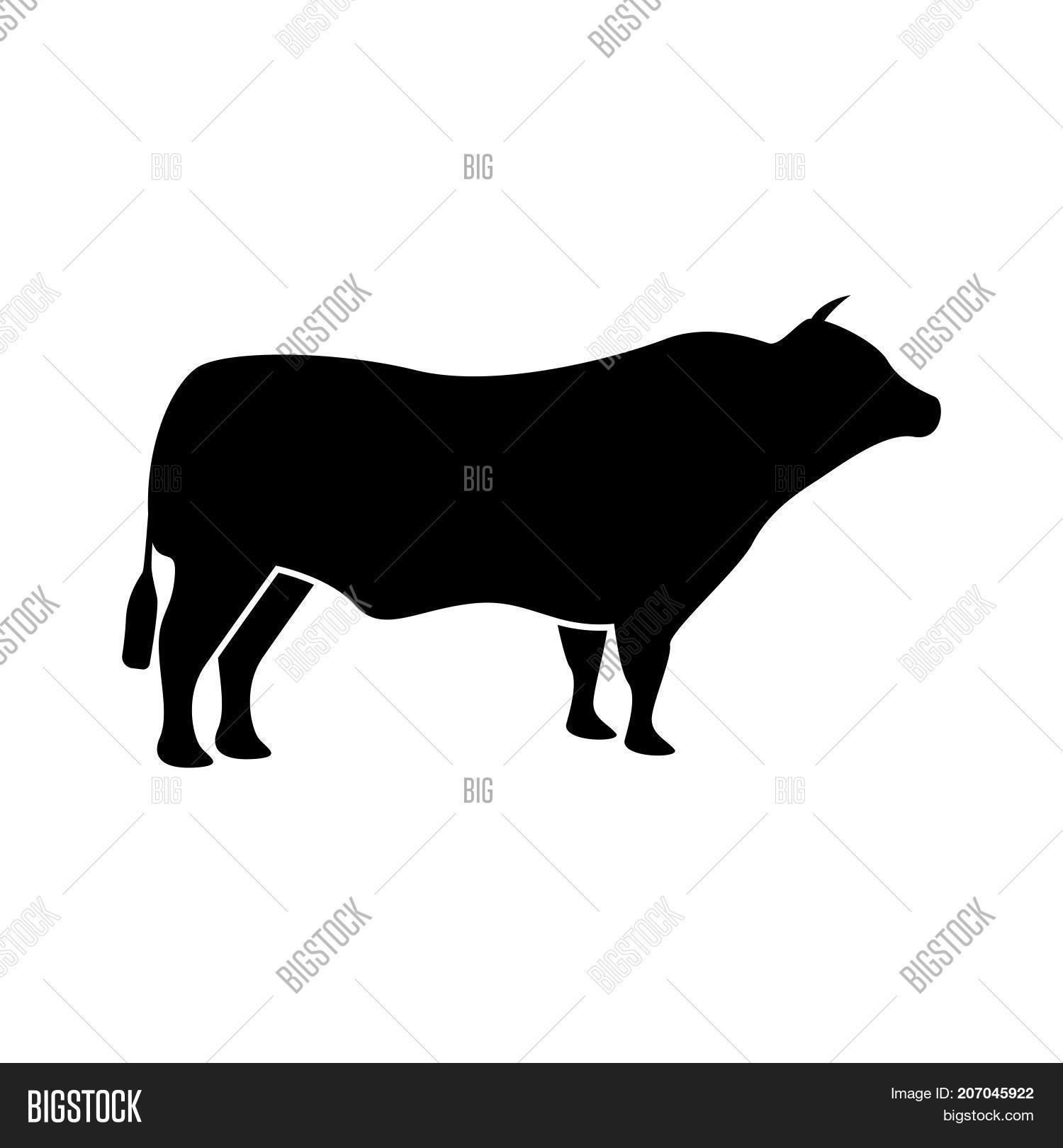 Bull Black Icon Vector & Photo (Free Trial) | Bigstock