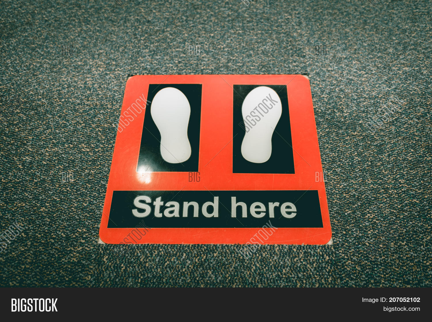 Stand Here Symbol Image & Photo (Free Trial) | Bigstock