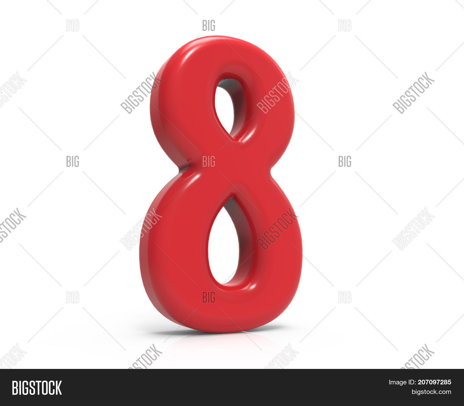 Red Number 8 Image & Photo (Free Trial) | Bigstock
