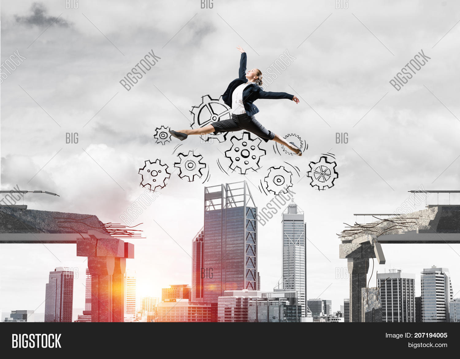 Business Woman Jumping Image & Photo (Free Trial) | Bigstock