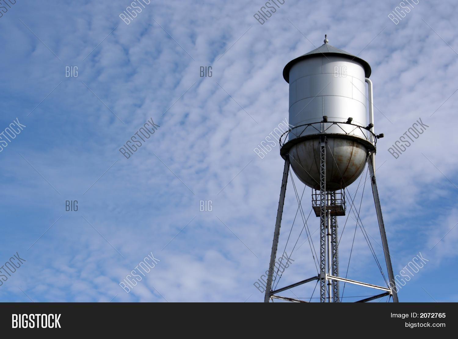 Water Tower On Cloudy Image & Photo (Free Trial) | Bigstock