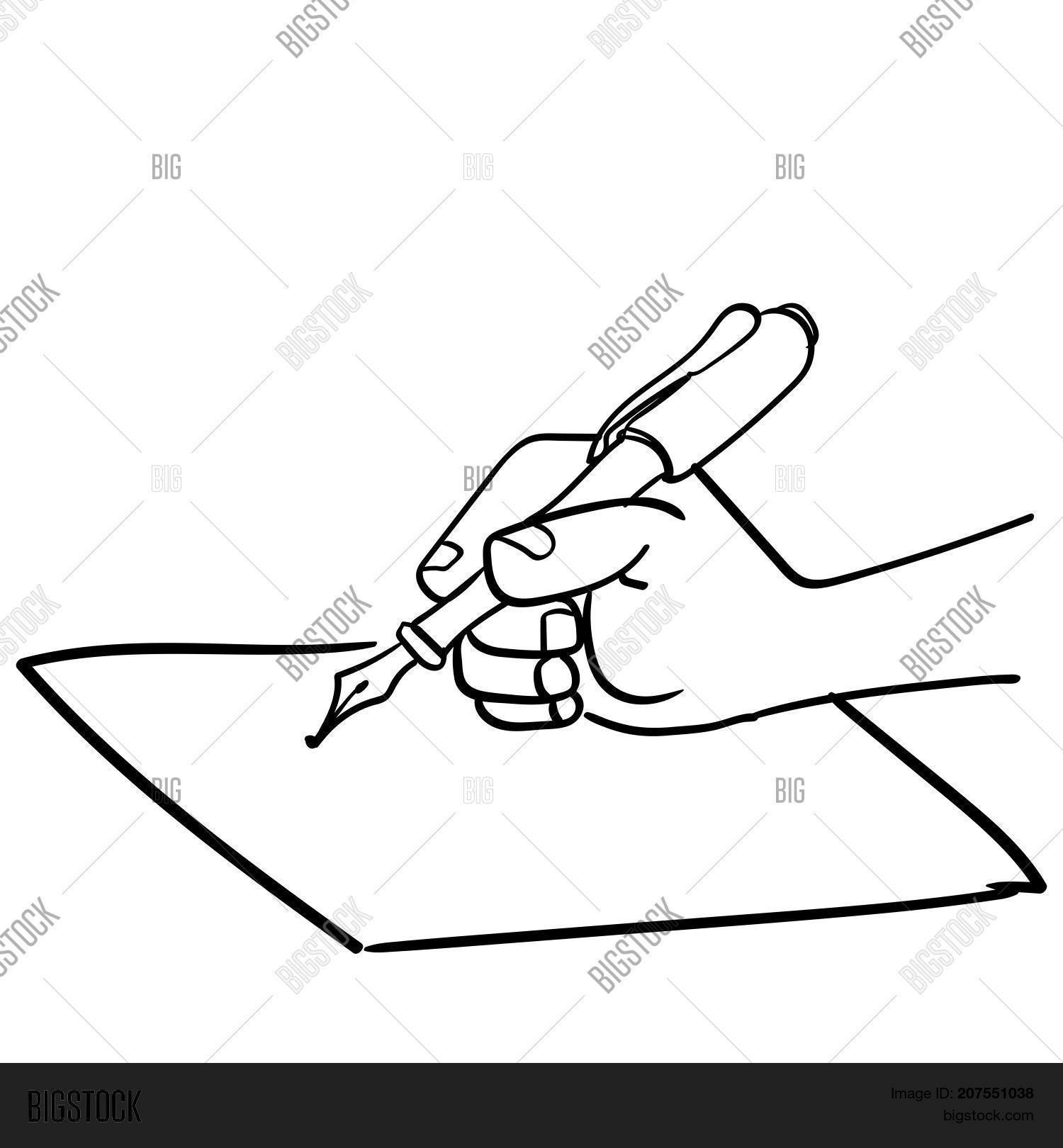 Cartoon Hand Writing Vector & Photo (Free Trial) | Bigstock