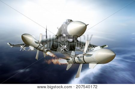Jet Fighter Firing Image & Photo (Free Trial) | Bigstock