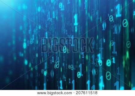 Abstract Blue Binary Image & Photo (Free Trial) | Bigstock