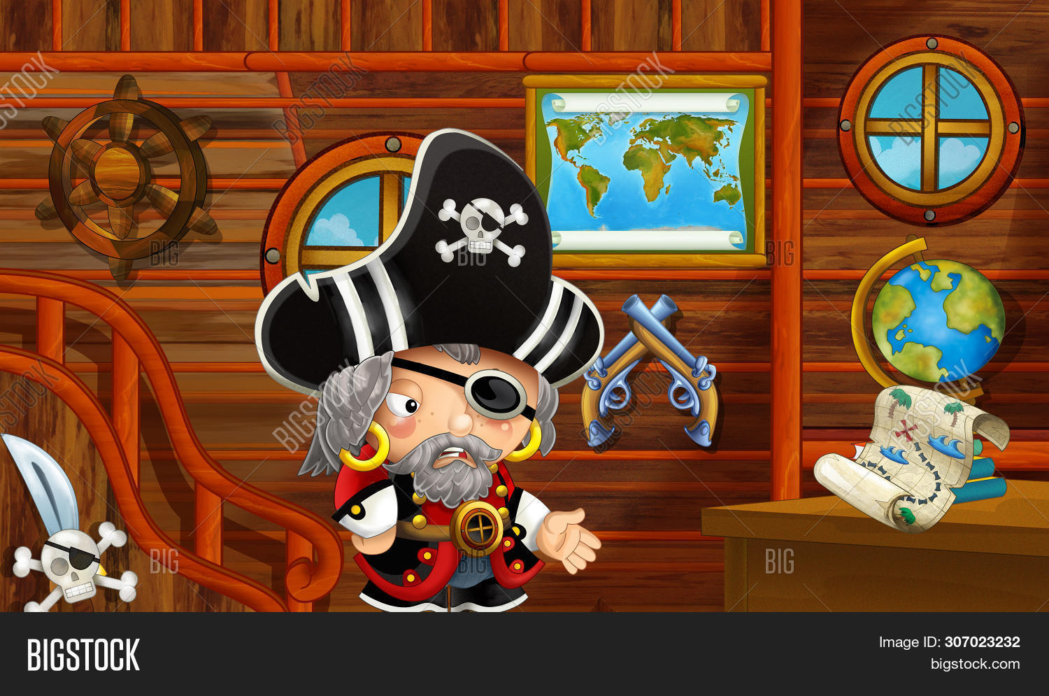 Cartoon Scene Pirate Image & Photo (Free Trial) | Bigstock