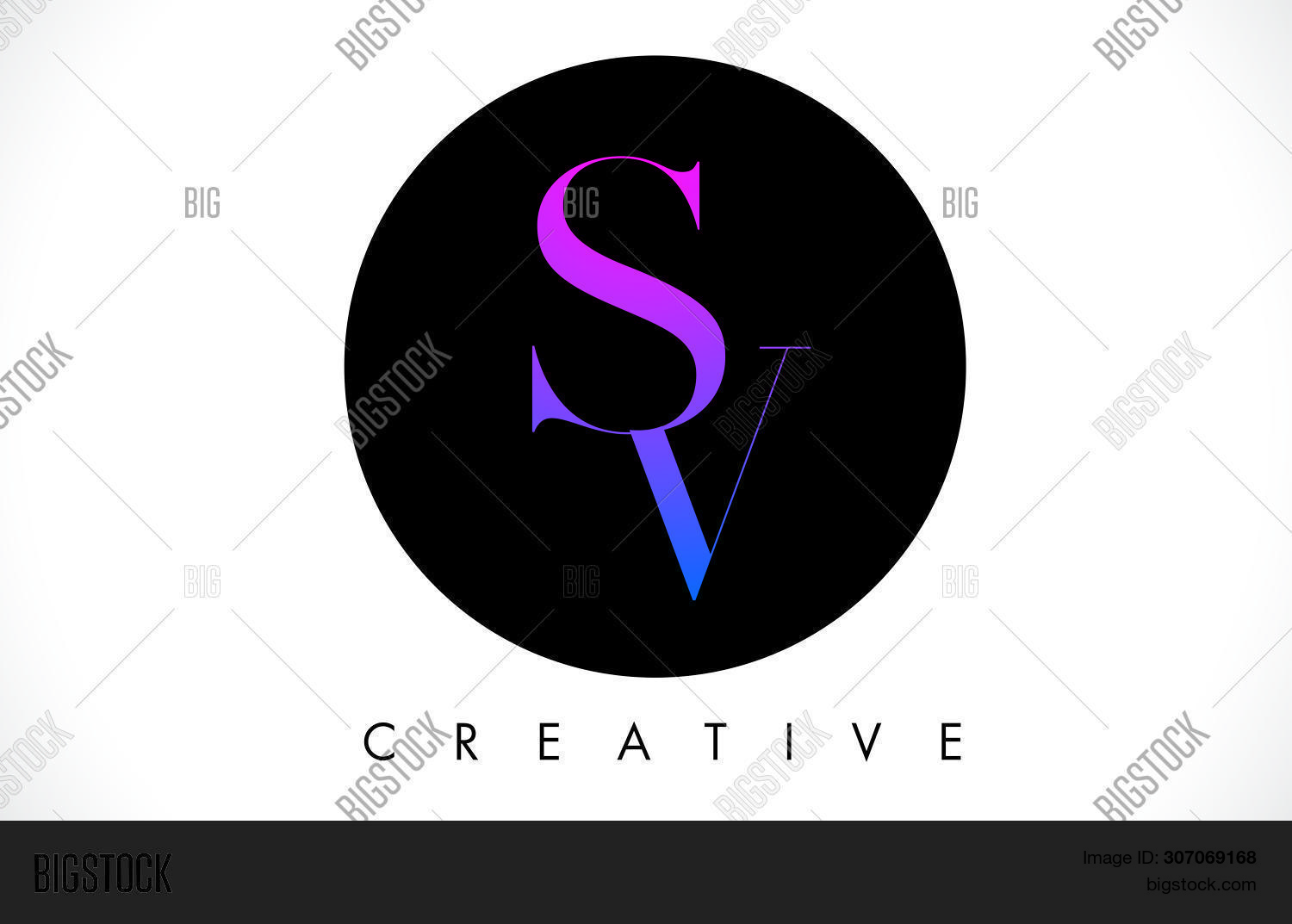 Sv Letter Design Logo Vector & Photo (Free Trial) | Bigstock