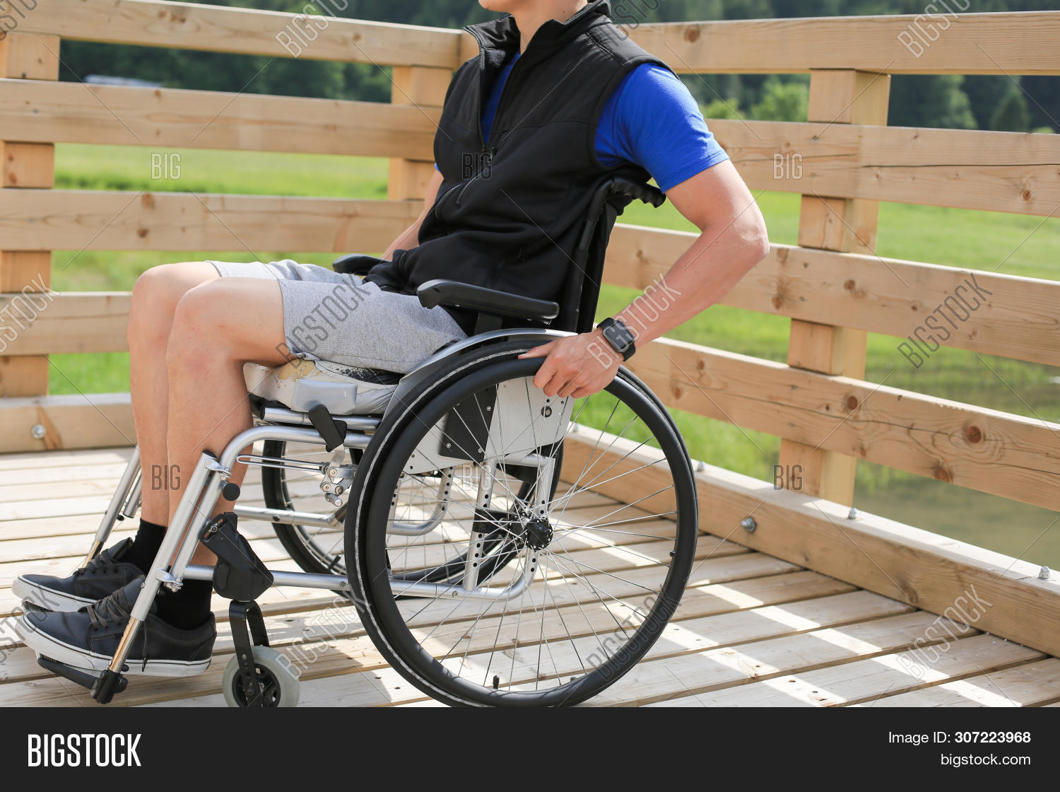 Disabled Young Man On Image & Photo (Free Trial) | Bigstock