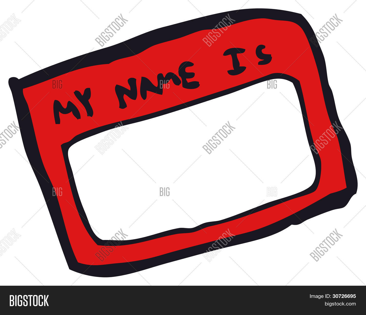 Cartoon Name Tag Image & Photo | Bigstock