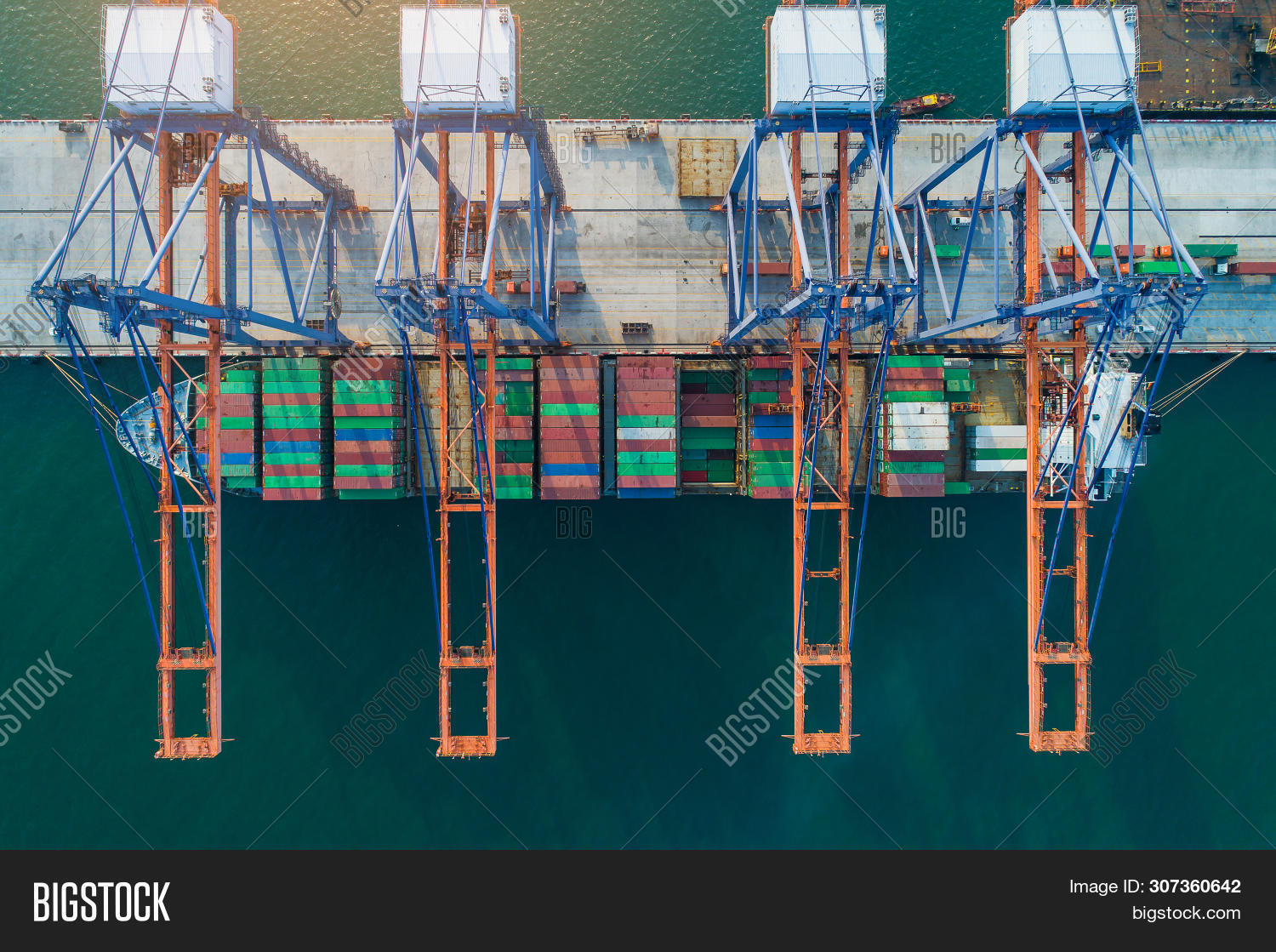 Aerial View Sea Port Image & Photo (Free Trial) | Bigstock