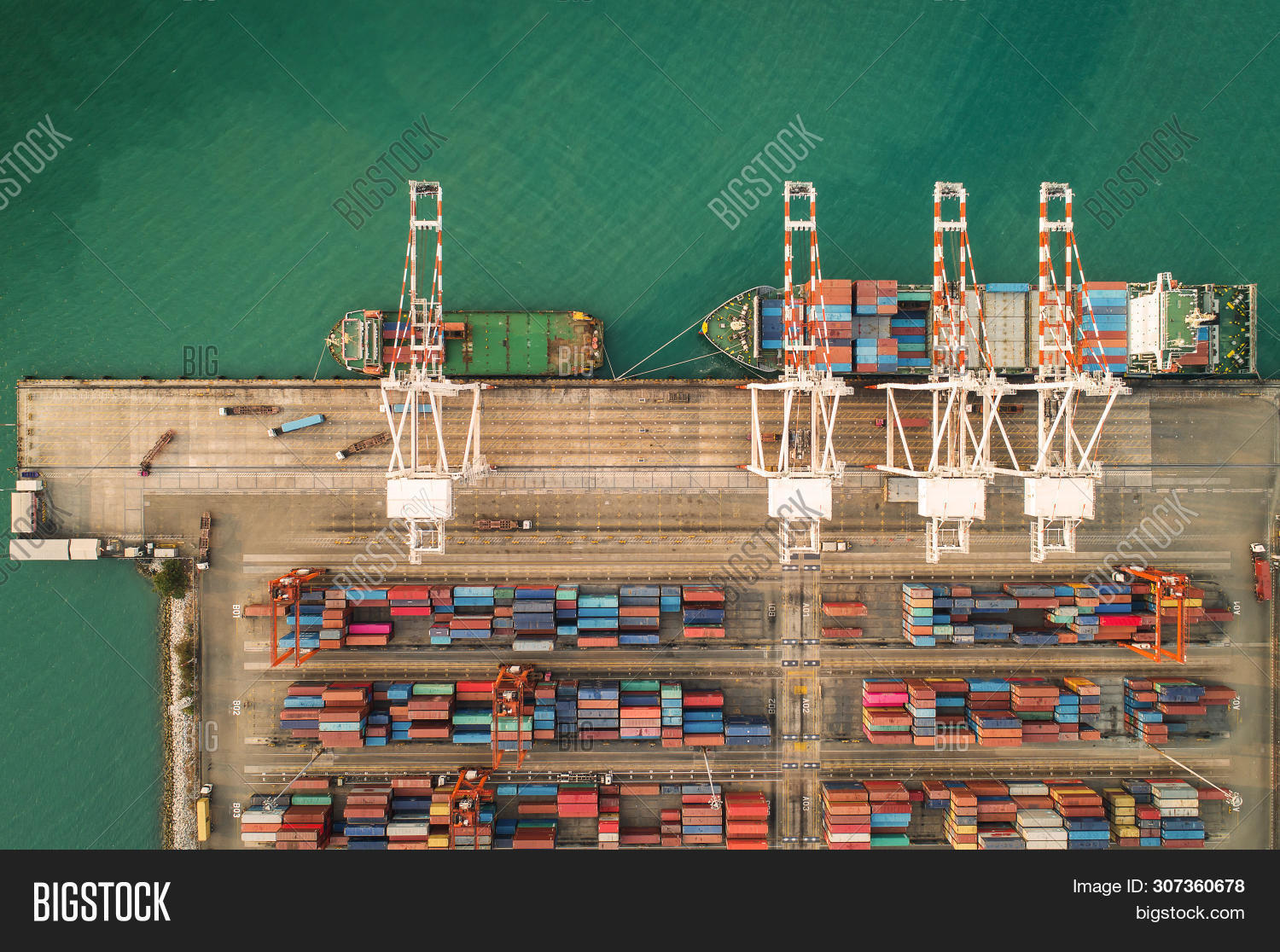 Aerial View Sea Port Image & Photo (Free Trial) | Bigstock
