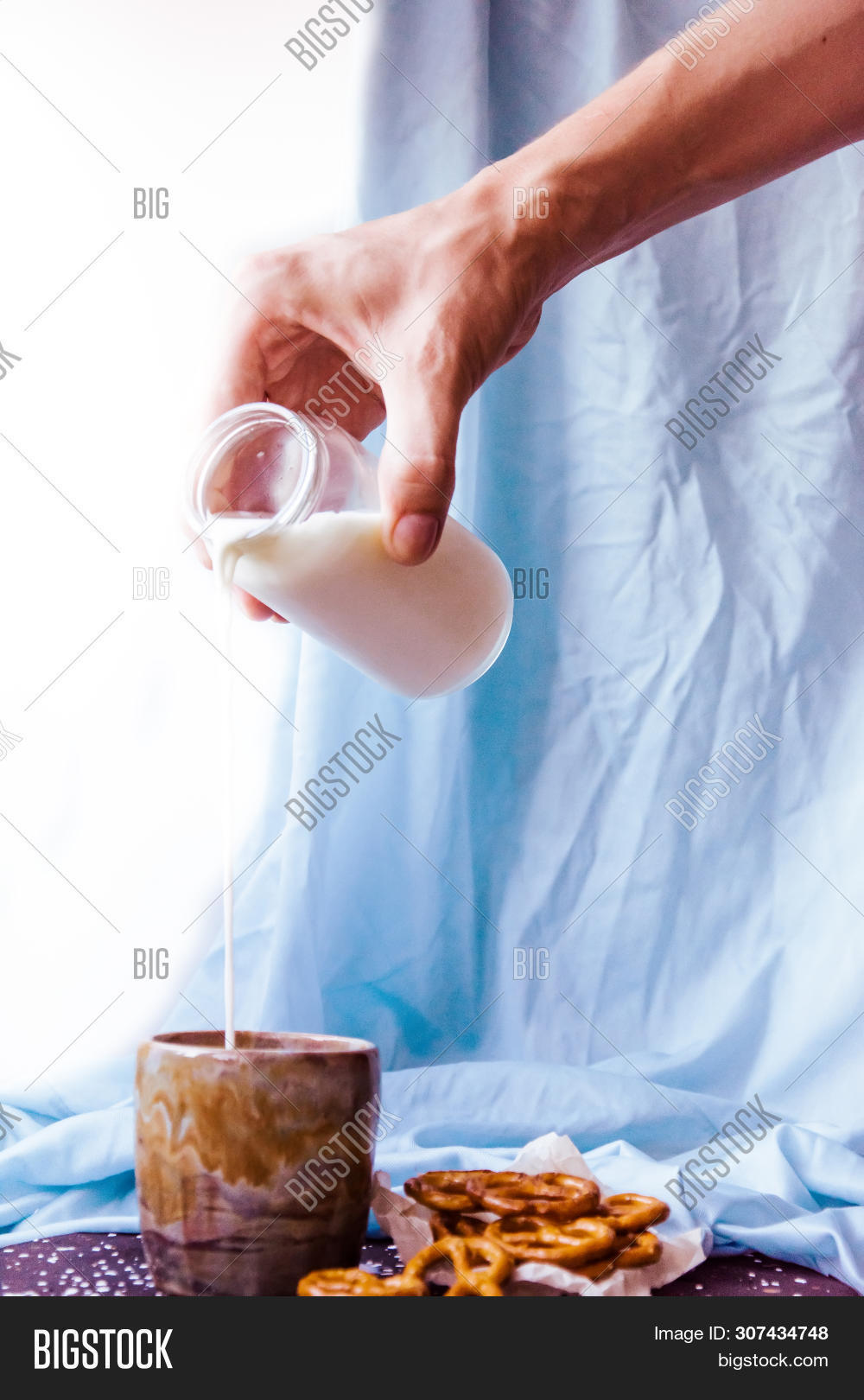 Man Pours Milk.male Image & Photo (Free Trial) | Bigstock