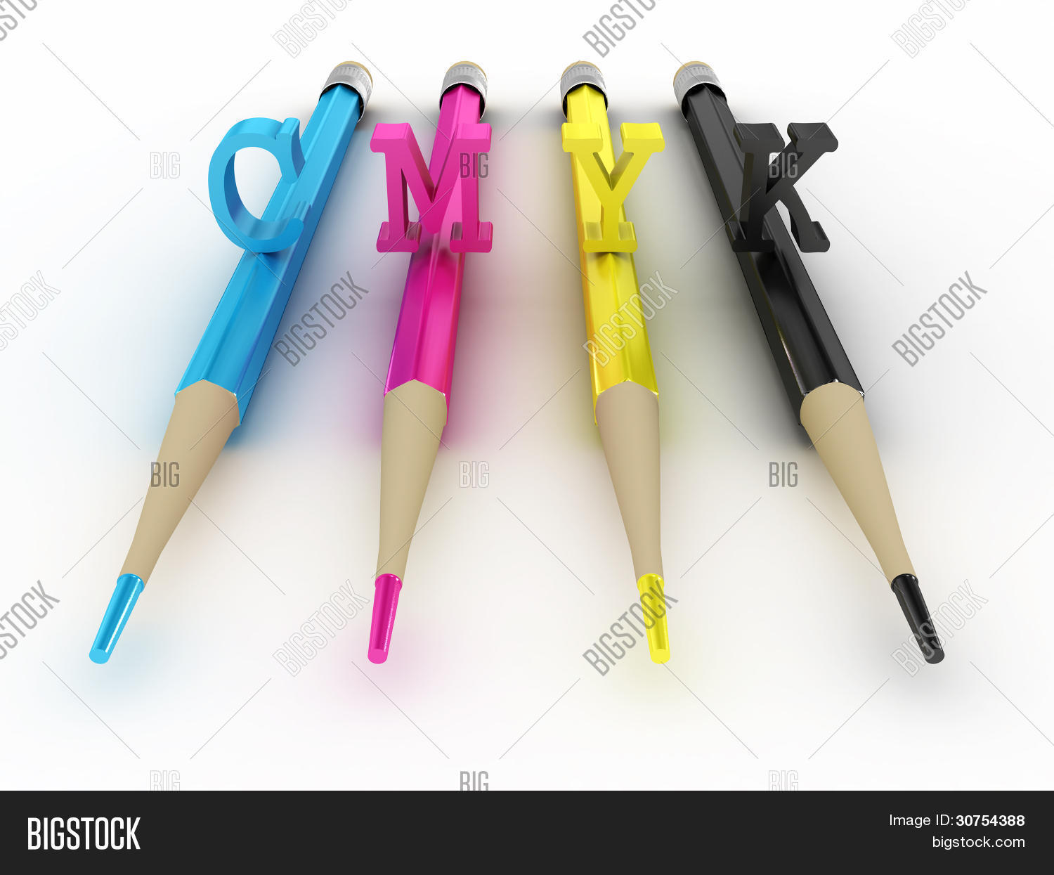Colorful Pencils Cmyk Image & Photo (Free Trial) | Bigstock