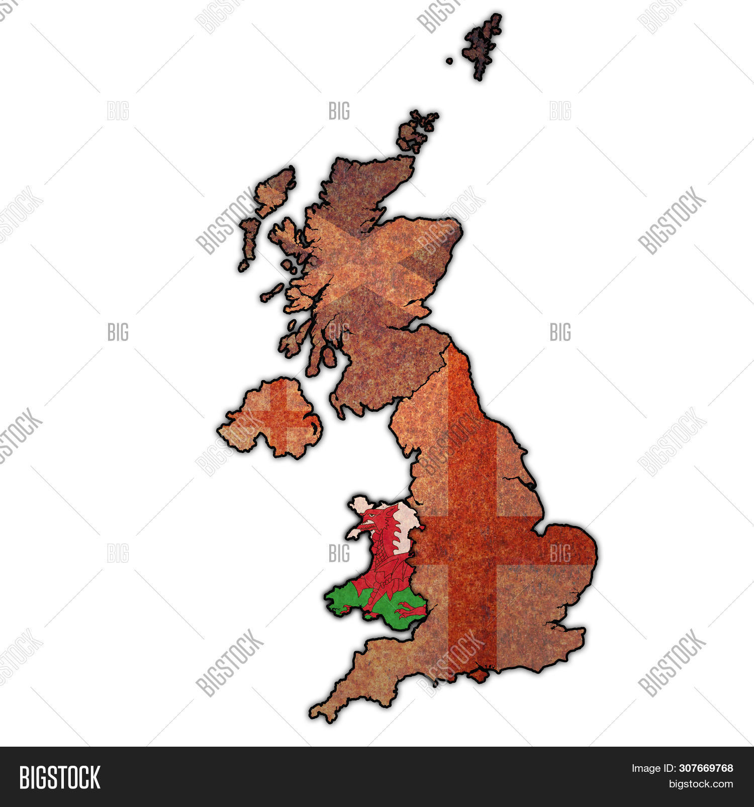 Wales On Political Map Image & Photo (Free Trial) | Bigstock