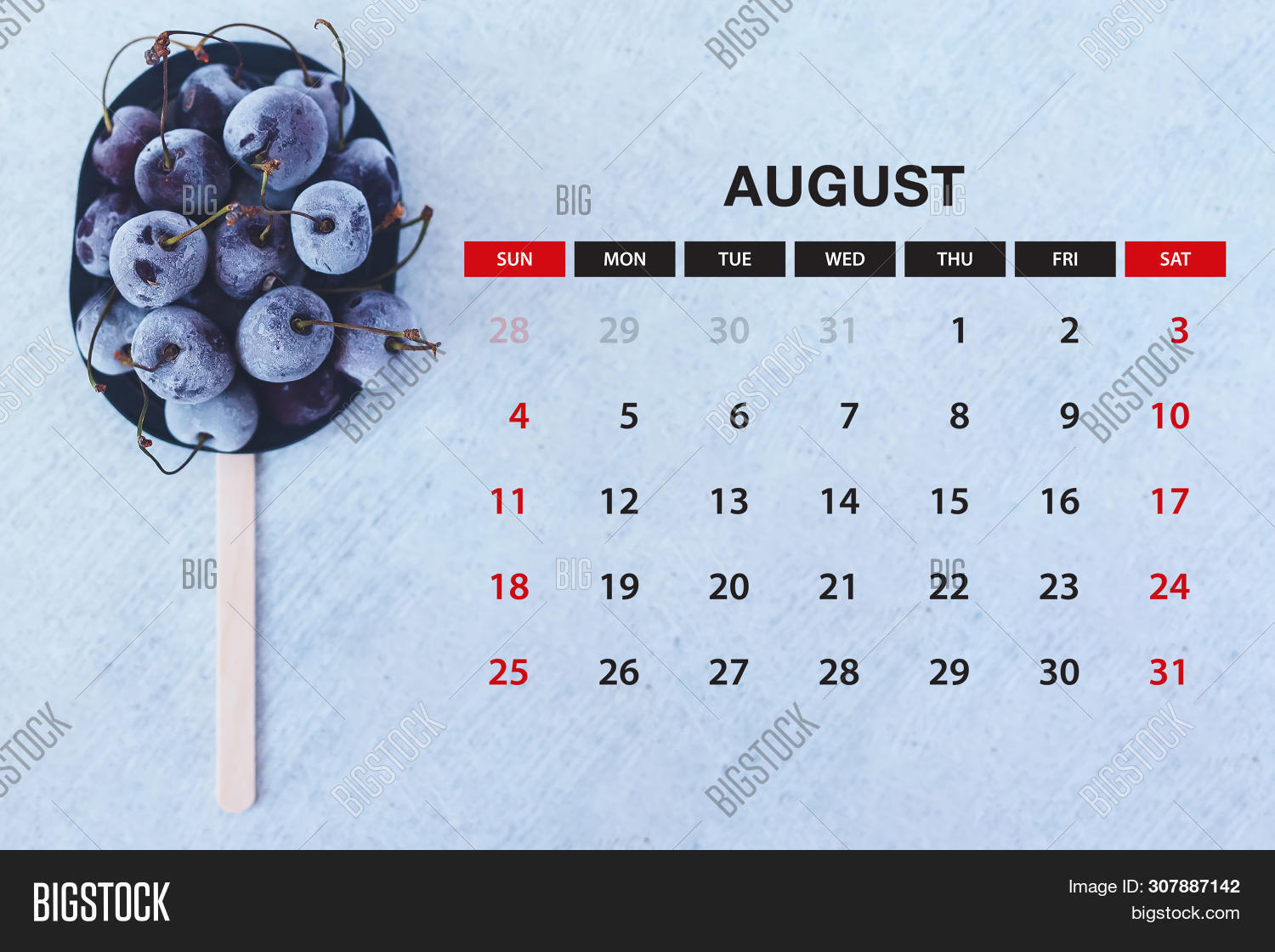 August Calendar. Stack Image & Photo (Free Trial) | Bigstock