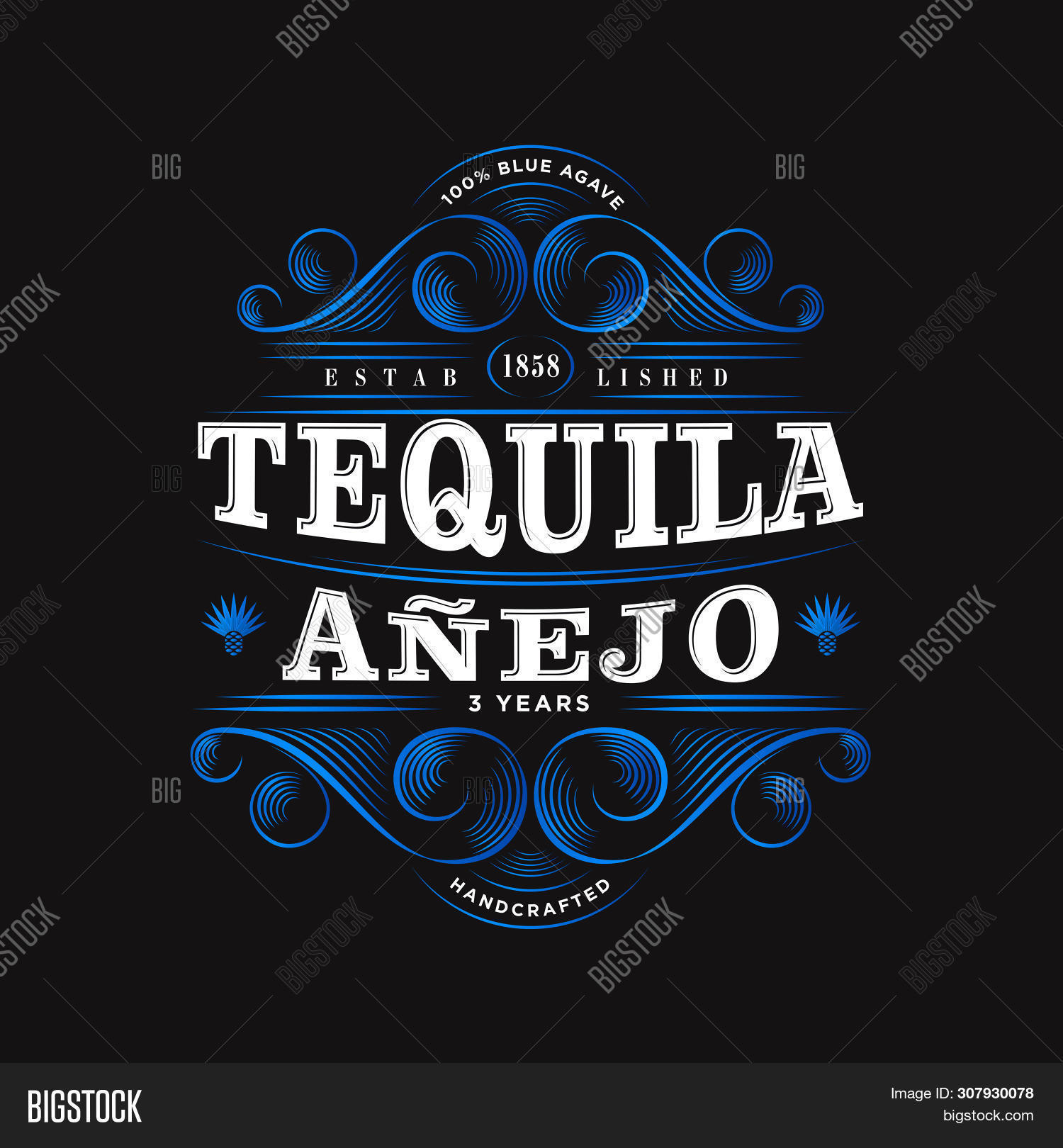 Vector y foto Tequila Anejo Logo (prueba gratis) | Bigstock