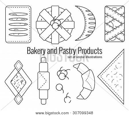 Set Bakery Pastry Vector & Photo (Free Trial) | Bigstock