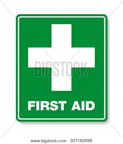 Green First Aid Sign Vector & Photo (Free Trial) | Bigstock
