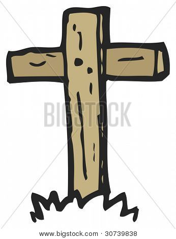Wooden Cross Cartoon Image & Photo (Free Trial) | Bigstock