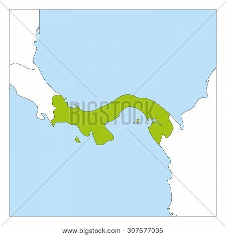 Map Panama Green Vector & Photo (Free Trial) | Bigstock
