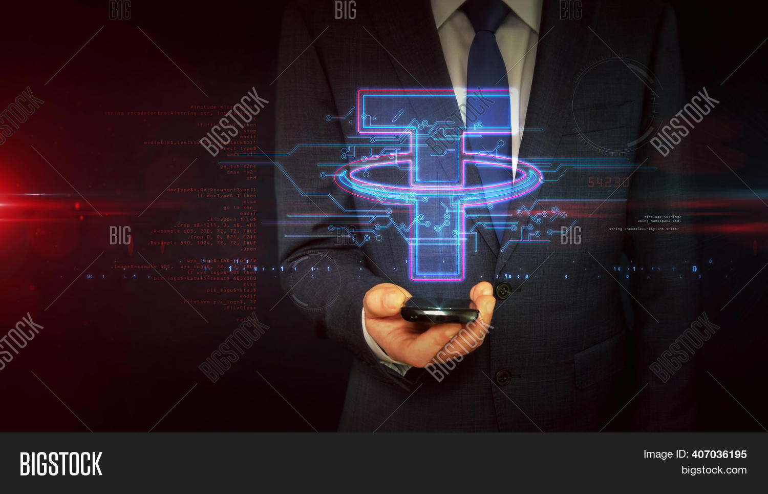 Tether Symbol Abstract Image & Photo (Free Trial) | Bigstock