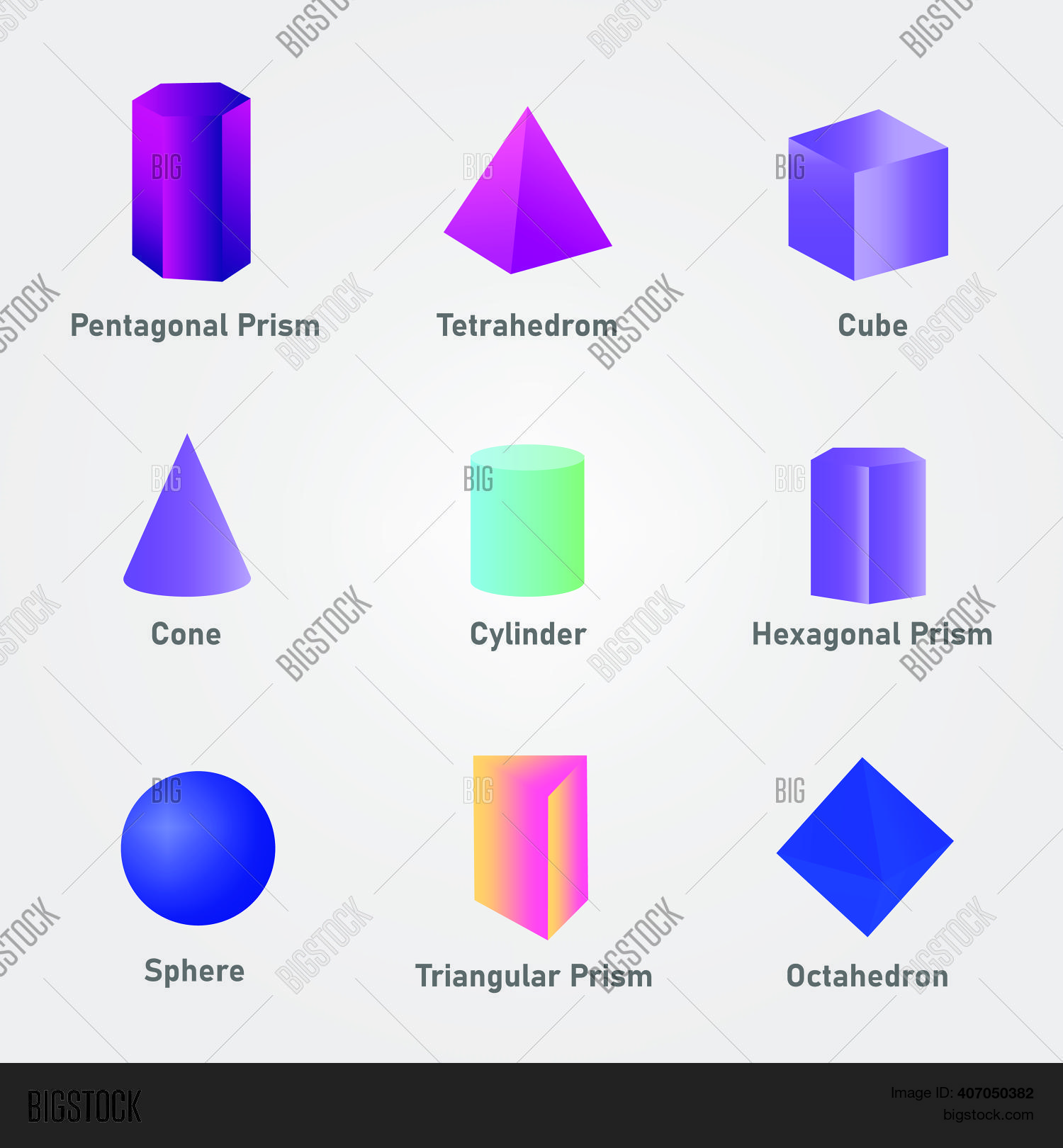 Colorful 3d Shapes Vector & Photo (Free Trial) | Bigstock