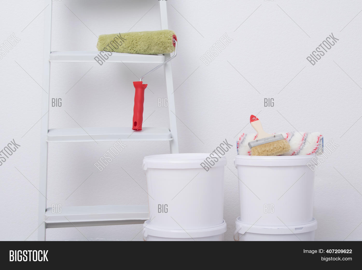 Four Buckets Paint, Image & Photo (Free Trial) | Bigstock