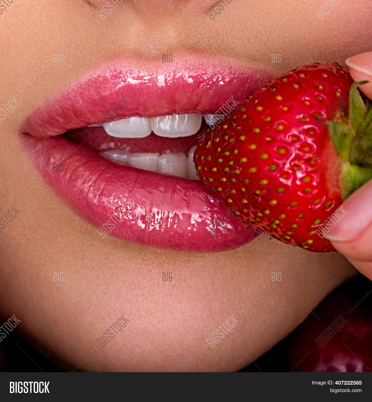 Girl Biting Red Ripe Image & Photo (Free Trial) | Bigstock