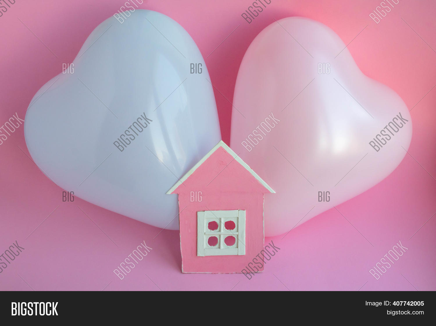 Two Balloons Pink Image & Photo (Free Trial) | Bigstock