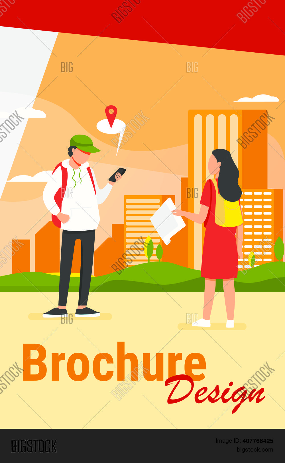 Tourist Paper Map Vector & Photo (Free Trial) | Bigstock