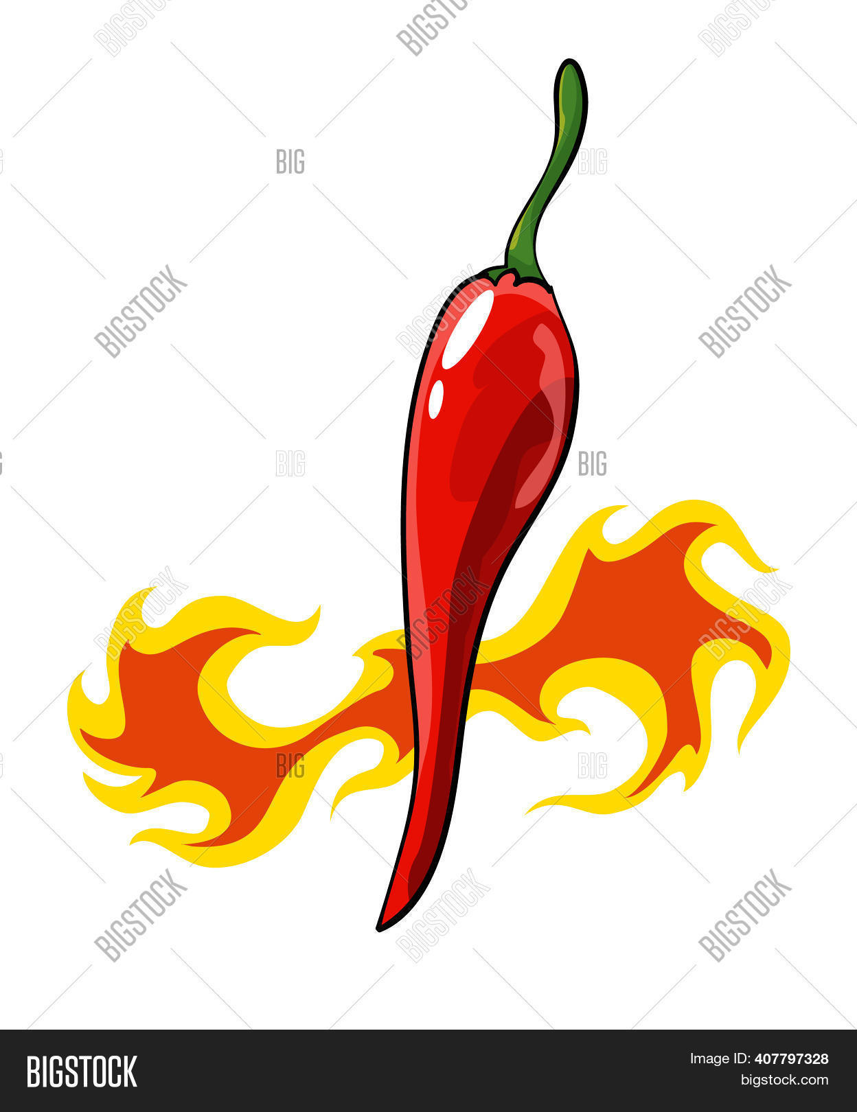 Hand Drawn Chili Image & Photo (Free Trial) | Bigstock