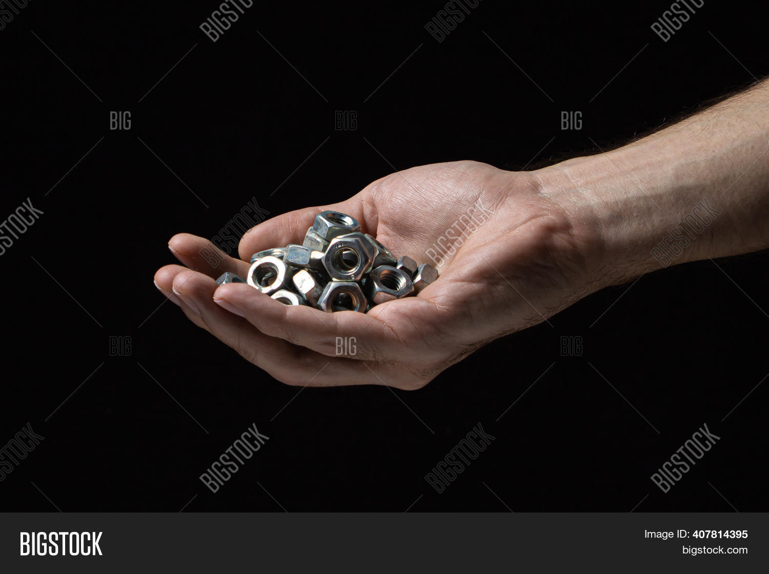 Nut Bolts On Black Image & Photo (Free Trial) | Bigstock