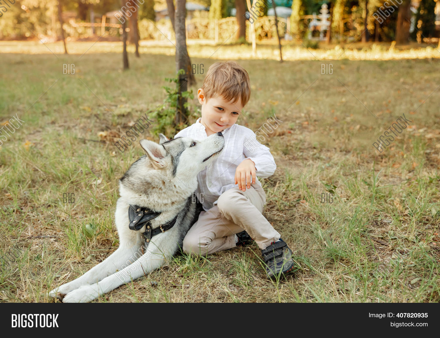 Child Hugging Dog On Image & Photo (Free Trial) | Bigstock