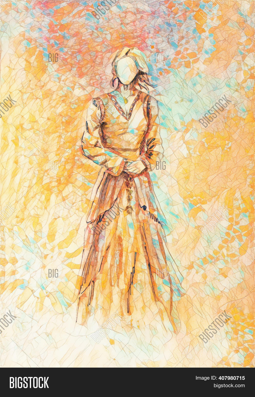 Sketch Mystical Woman Image & Photo (Free Trial) | Bigstock