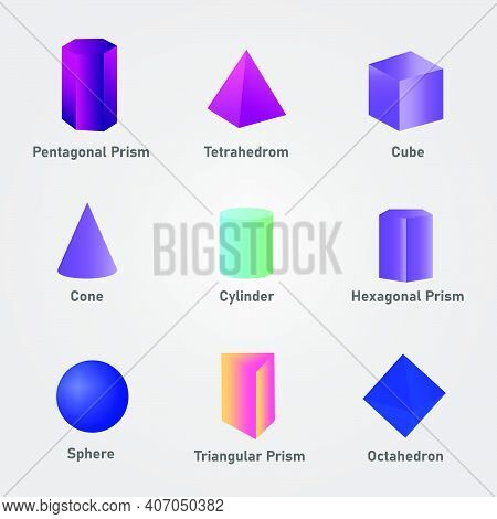Colorful 3d Shapes Vector & Photo (Free Trial) | Bigstock