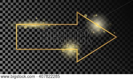Gold Glowing Arrow Vector & Photo (Free Trial) | Bigstock