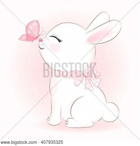 Cute Bunny Butterfly Vector & Photo (Free Trial) | Bigstock