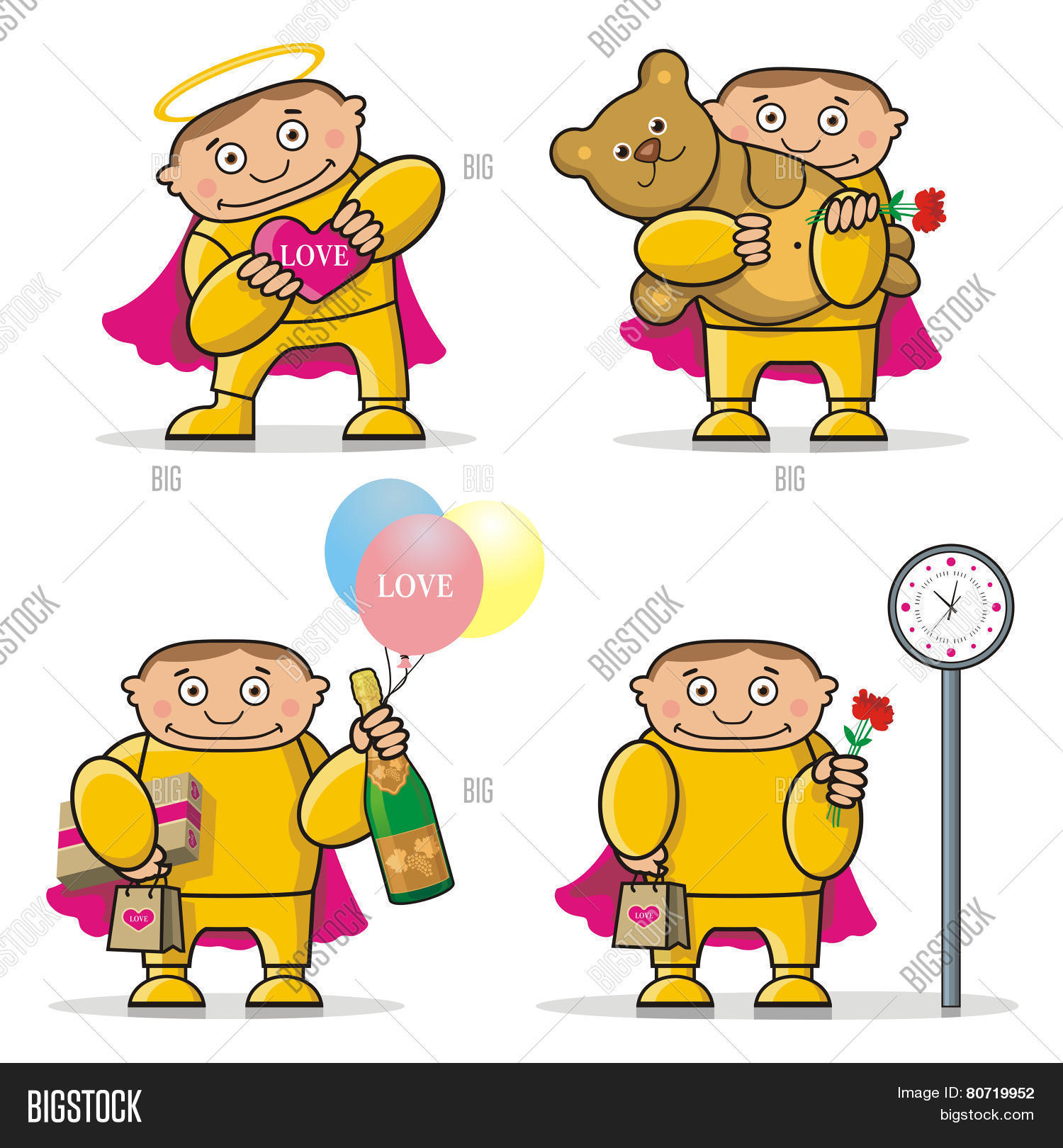 Cartoon Valentine's Vector & Photo (Free Trial) | Bigstock