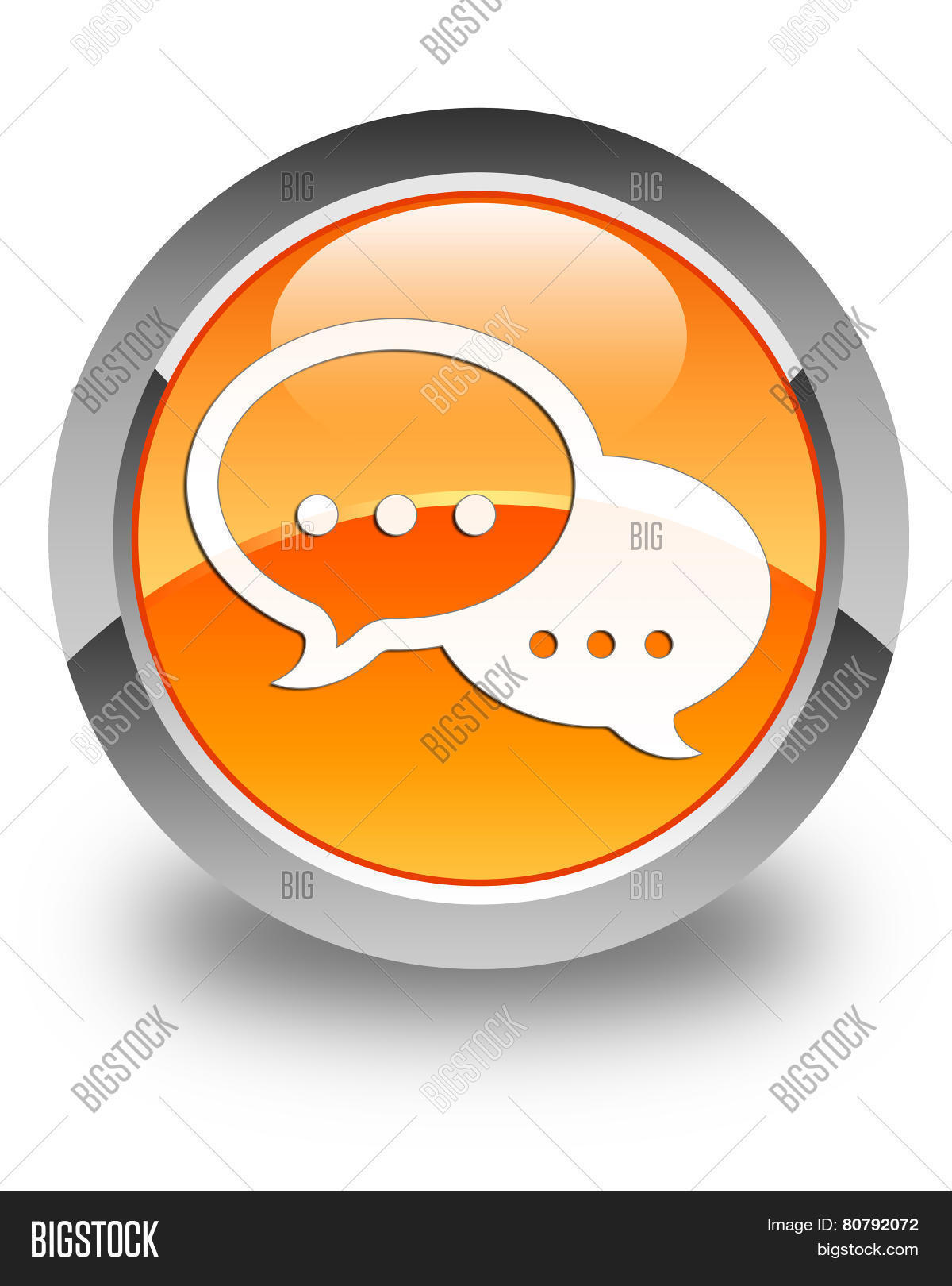Chat Icon Glossy Image & Photo (Free Trial) | Bigstock
