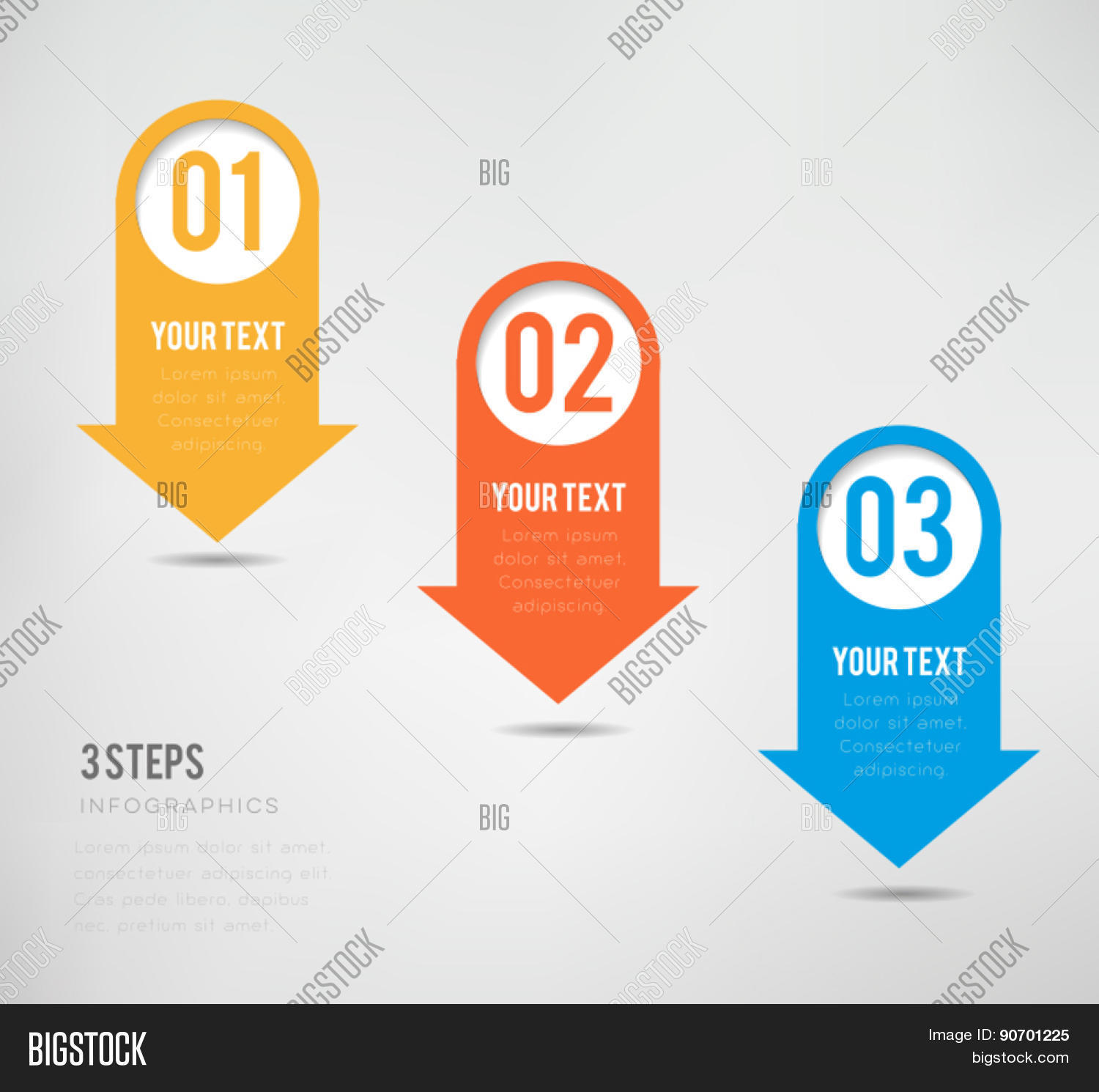 Three Steps Info Vector & Photo (Free Trial) | Bigstock