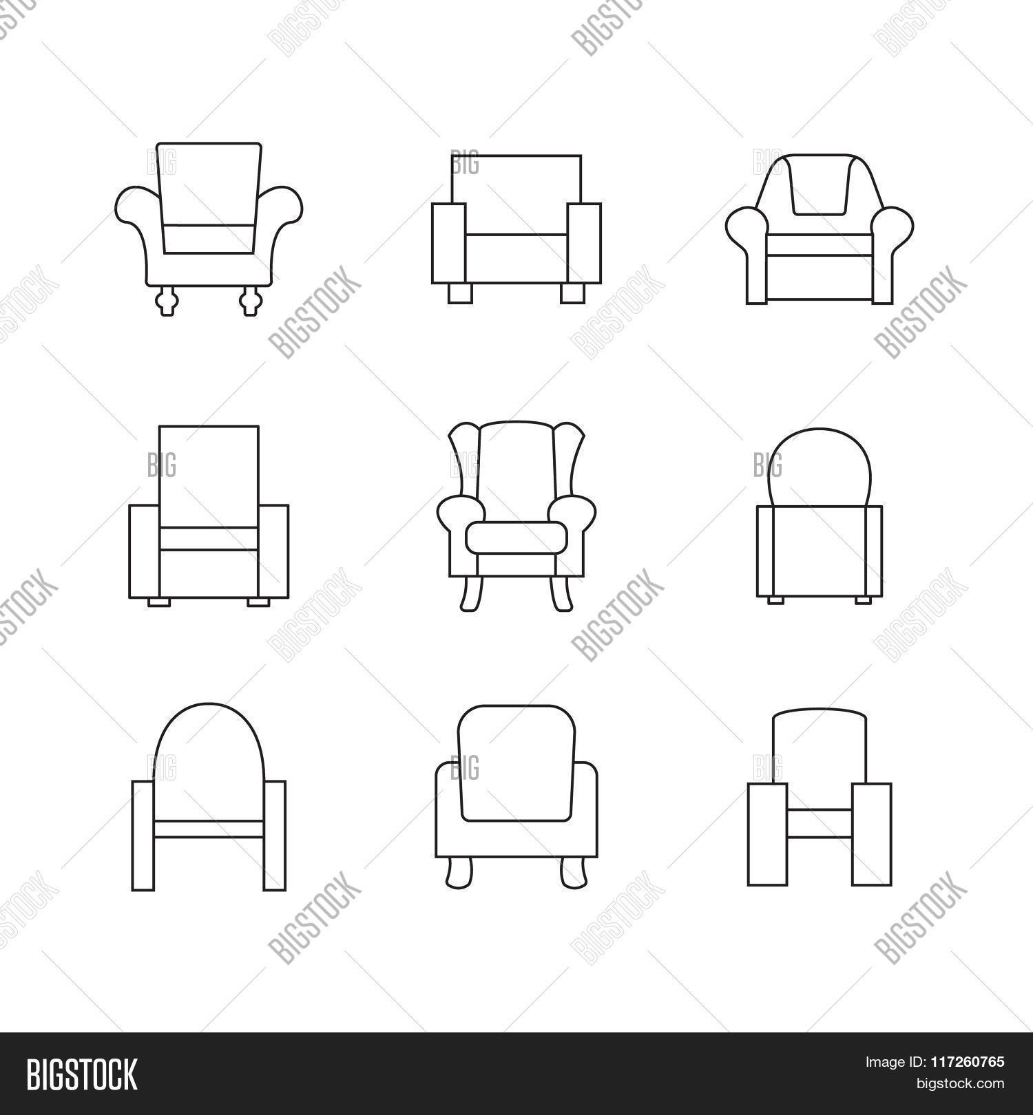 Sofa Outline Set Vector & Photo (Free Trial) | Bigstock