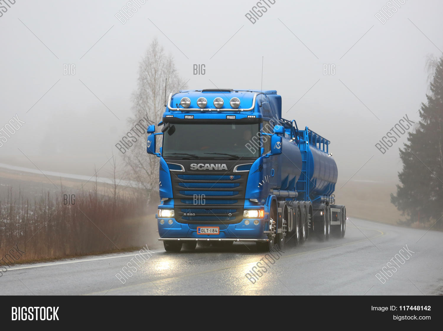 Blue Scania R580 Tank Image & Photo (Free Trial) | Bigstock